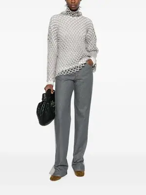 Sportmax Open-knit Turtleneck Sweater