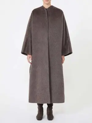 Max Mara Oversized Camel Hair And Mohair Coat - Grey