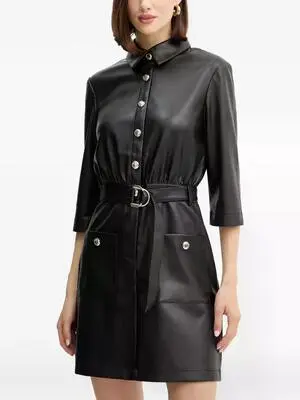 MORGAN Belted Button-up Mini Dress