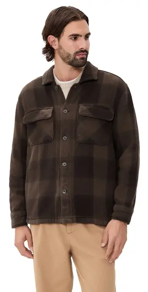 ALEX CRANE Herringbone Plaid Jacket - Bark