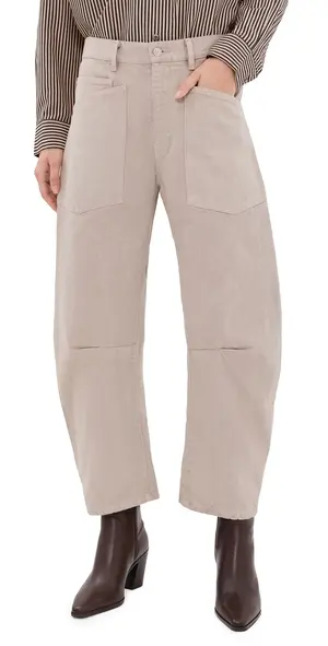 NILI LOTAN Shon Barrel Jeans - Travertine