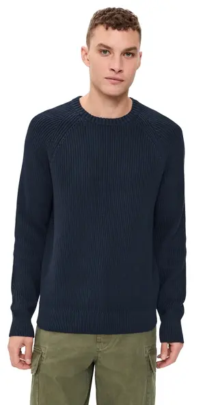 Madewell Fisherman Raglan Crew Sweater - Deep Indigo