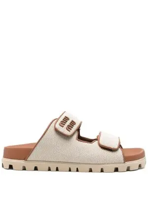 Miu Miu Canvas Sandals - Multicolor