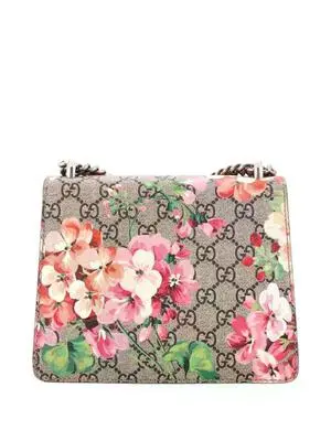Gucci Dionysus Bag Blooms Print Gg Coated Canvas Mini Shoulder Bag - Brown
