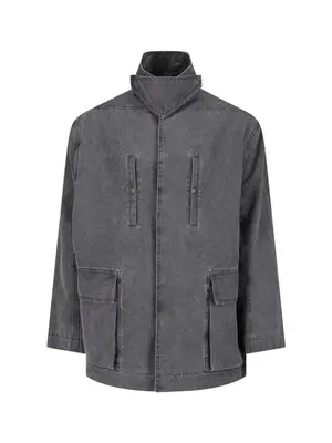 Rick Owens Jacket "collared Mac - Gray