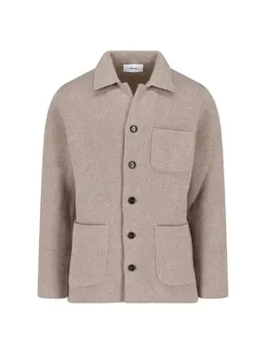 LARDINI Cashmere Button Jacket - Beige