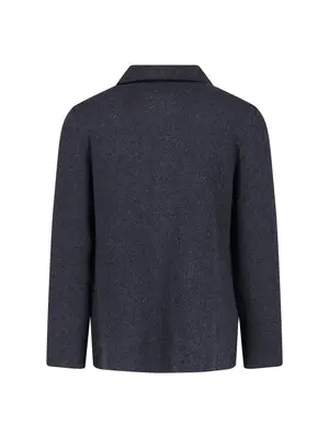 LARDINI Cashmere Button Jacket - Gray