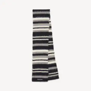 Balenciaga Striped Scarf - Black