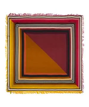 Echo Half And Half Oversized Silk Square Scarf - Multi