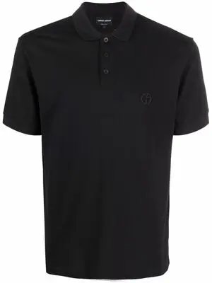 Giorgio Armani Logo Cotton Polo Shirt - Multicolor