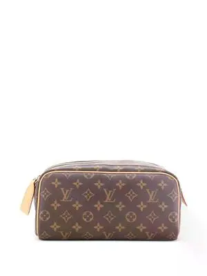 LOUIS VUITTON Dopp Kit Toiletry Monogram Canvas Pouch - Brown