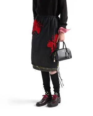 Prada Embroidered Organdy Midi-skirt