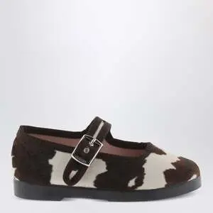 Victoria Beckham White Gong-Fu Ballerinas With Animal Print Multicolor