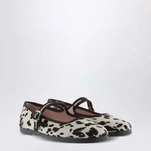 Victoria Beckham Brown Gong-fu Ballerinas With Animal Print - Multicolor