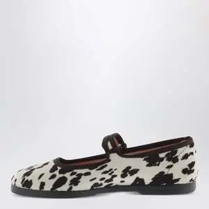Victoria Beckham Brown Gong-fu Ballerinas With Animal Print - Multicolor