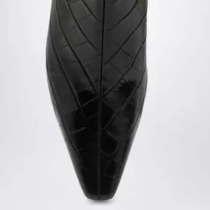 TOTEME Crocodile-effect Leather Ankle Boots