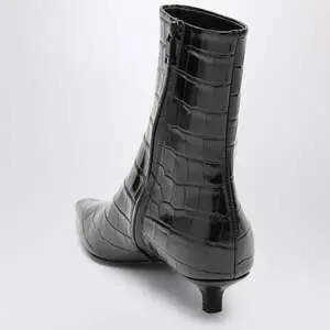 TOTEME Crocodile-effect Leather Ankle Boots