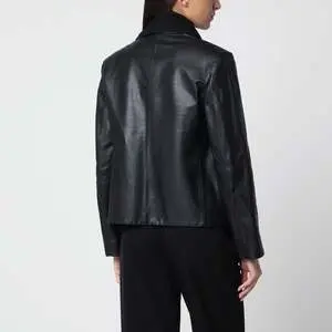 TOTEME Leather Jacket With Scarf Collar