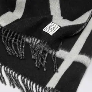 TOTEME Brushed Wool Scarf With Monogram