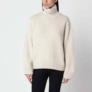 TOTEME Oversized Almond-colored Wool Turtleneck