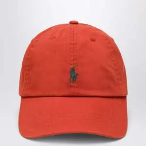 Polo Ralph Lauren Orange-red Baseball Cap With Embroidered Logo Orange