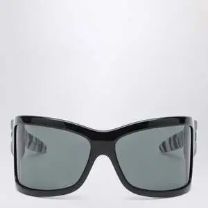 Bottega Veneta Black Sunglasses With Zebra-patterned Temples