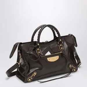 Balenciaga Medium Le City Uptown Bag In Leather - Brown