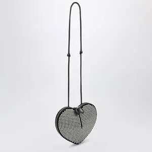 Alaïa Le Coeur Studded Suede Bag - Black