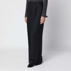 Tagliatore Anthracite Pinstripe Trousers