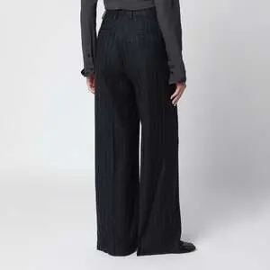 Tagliatore Anthracite Pinstripe Trousers