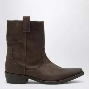 JUDE Dark Cas Cowboy Ankle Boots - Brown