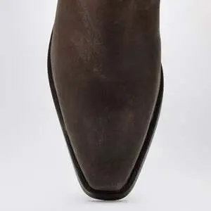 JUDE Dark Cas Cowboy Ankle Boots - Brown