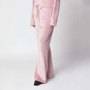 SANDERLAK Strawberry Flared Velvet Jogging Trousers