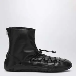 Dear Frances Scuba Ankle Boot In Nappa Leather - Black