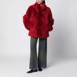 SANDERLAK Double-breasted Sheepskin Coat