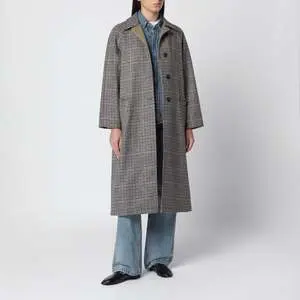SCHNEIDERS Brown Reversible Wool Coat - Blue