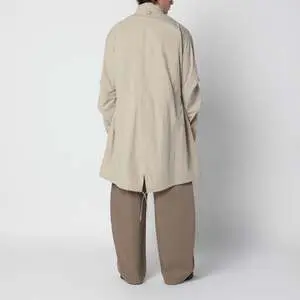 You Must Create Beige Nylon Drawstring Parka