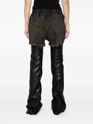 Rick Owens Denim Cotton Shorts - Multicolor