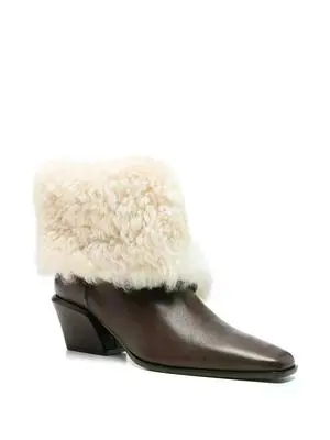 Paris Texas Bettina Shearling-trim Ankle Boots