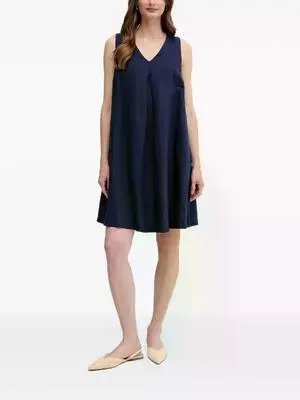 BENETTON V-neck Mini Dress - Blue