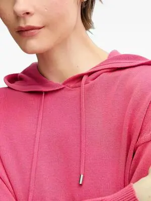BENETTON Drawstring Knitted Cotton Hoodie