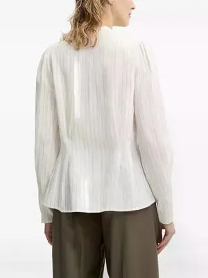 BRUUNS BAZAAR Striped V-neck Shirt