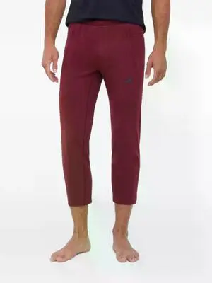 Adidas Logo-print Cropped Trousers - Red