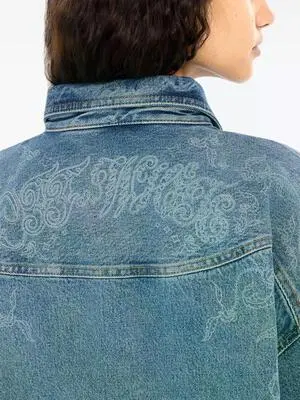 Off-White Paisley Denim Lover Shirt Jacket