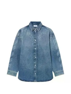 Off-White Paisley Denim Lover Shirt Jacket - Blue
