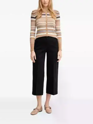 BENETTON Striped Cardigan - Neutrals