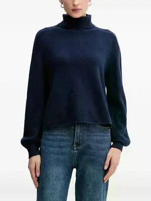 BENETTON Rollneck Long-sleeve Knitwear - Blue