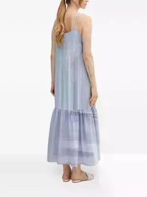 BENETTON Striped Ruffled-hem Dress