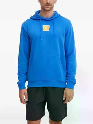 Adidas Logo-print Drawstring Hoodie - Blue