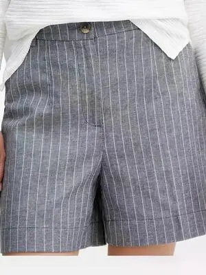 BENETTON Pinstripe Shorts - Grey